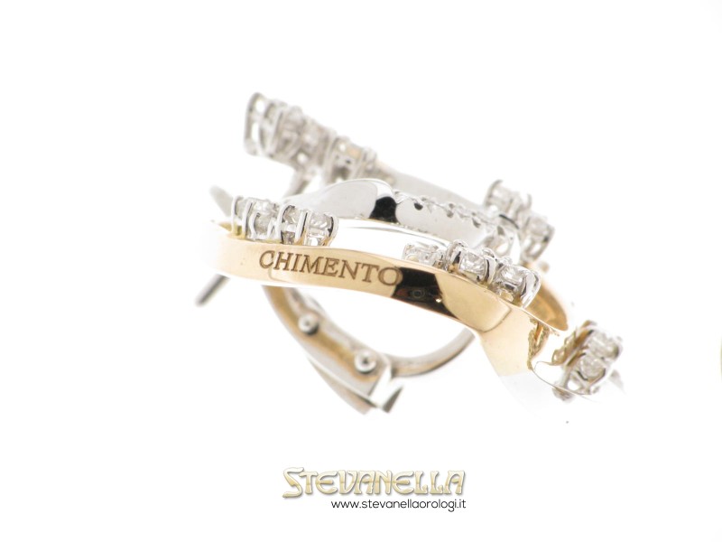 CHIMENTO orecchini oro bianco e rosa con diamanti referenza 82155002 new
