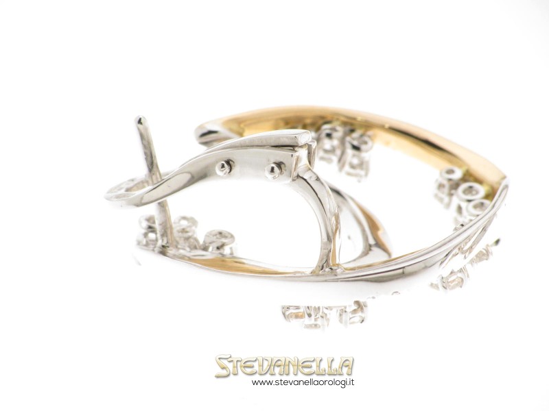 CHIMENTO orecchini oro bianco e rosa con diamanti referenza 82155002 new