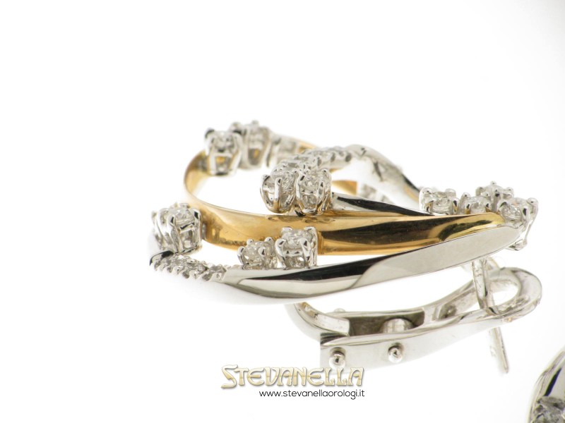 CHIMENTO orecchini oro bianco e rosa con diamanti referenza 82155002 new