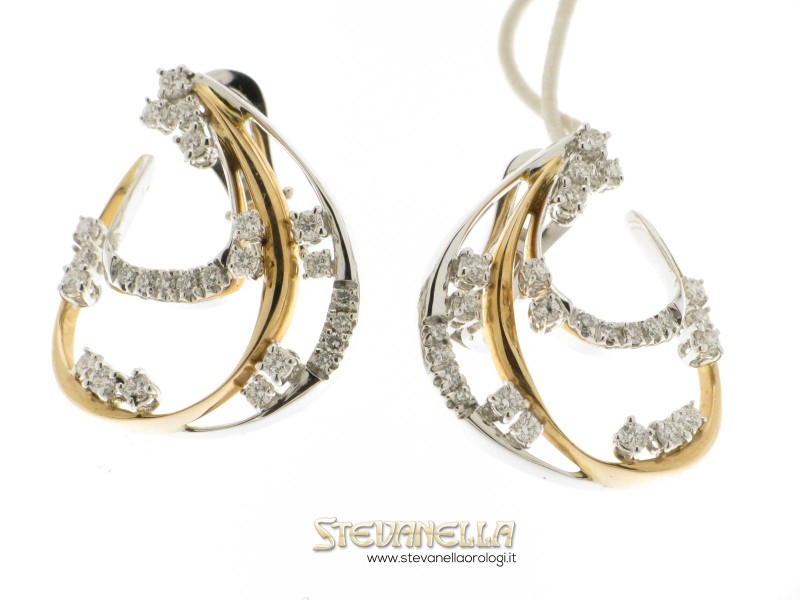 CHIMENTO orecchini oro bianco e rosa con diamanti referenza 82155002 new