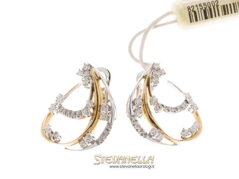 CHIMENTO orecchini oro bianco e rosa con diamanti referenza 82155002 new