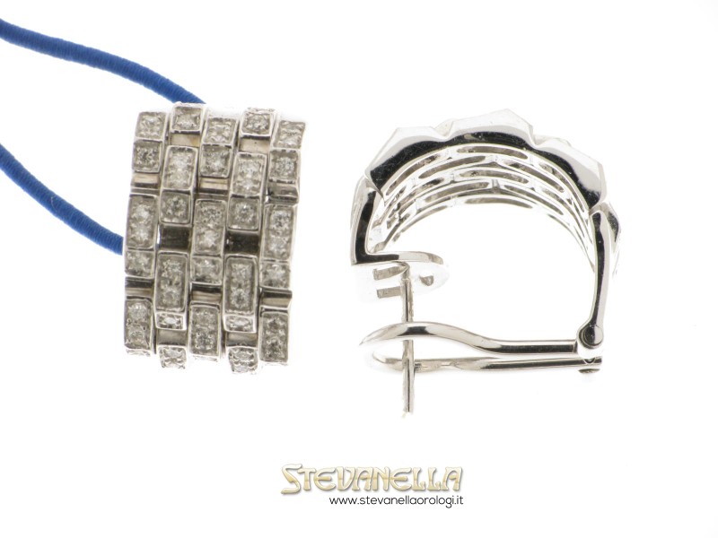 CHIMENTO orecchini Double in oro bianco con diamanti referenza 10312610 new