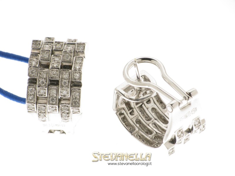 CHIMENTO orecchini Double in oro bianco con diamanti referenza 10312610 new