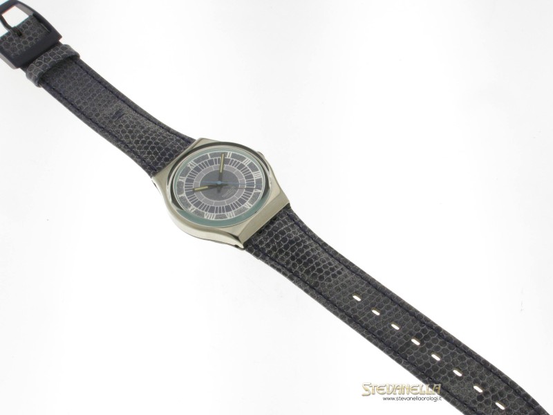 SWATCH Alexander classic quarzo cassa plastica e cinturino pelle new