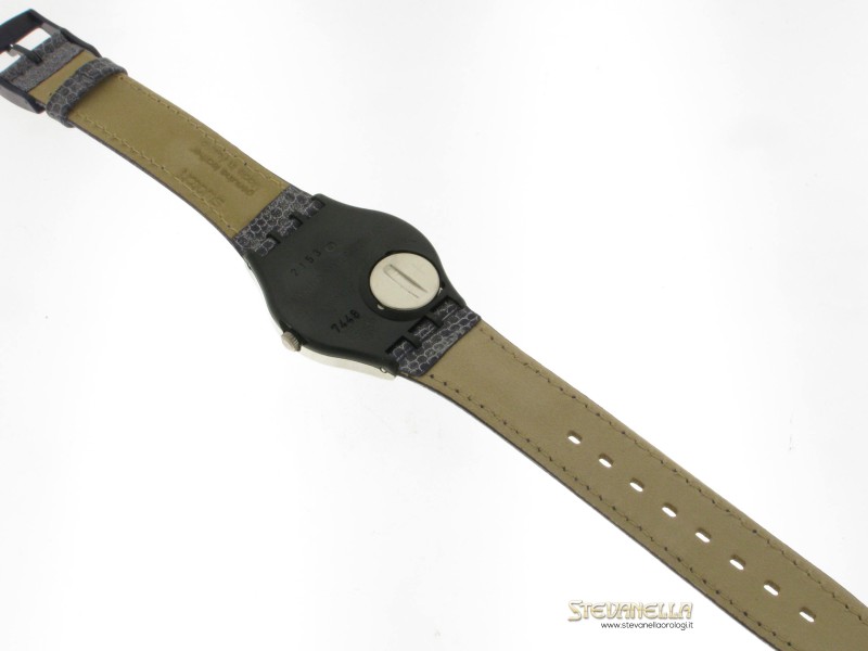 SWATCH Alexander classic quarzo cassa plastica e cinturino pelle new