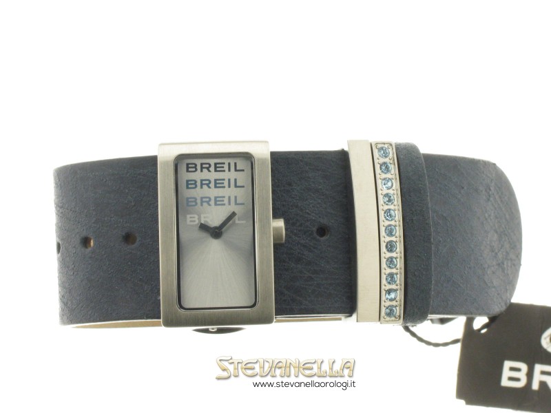 BREIL B-Breil lady quarzo acciaio cinturino pelle blu BW0125 new