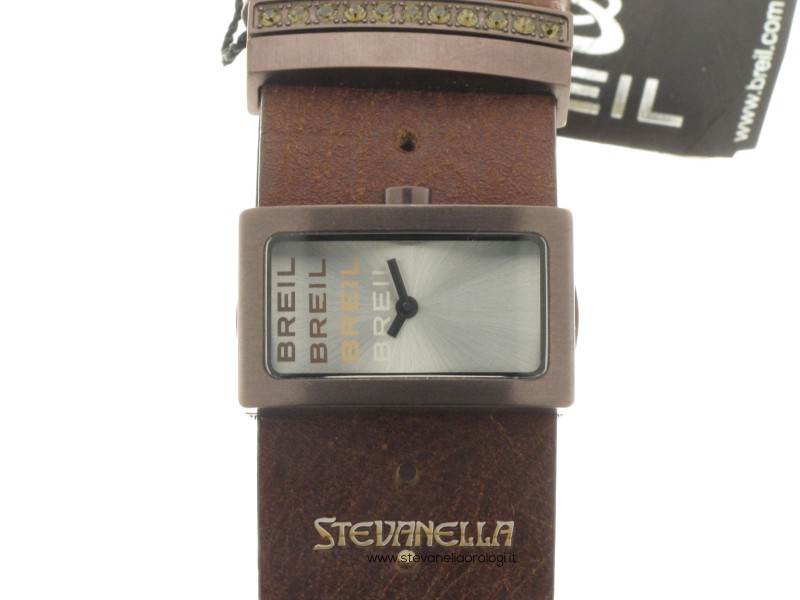 BREIL B-Breil quarzo PVD marrone cinturino pelle BW0123 new