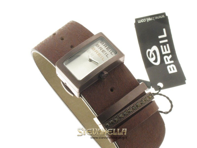 BREIL B-Breil quarzo PVD marrone cinturino pelle BW0123 new