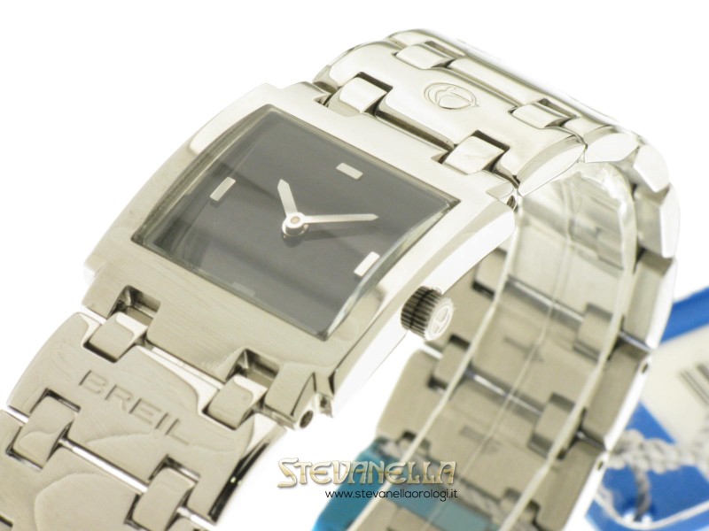BREIL lady quarzo acciaio quadrante nero carrè 2519250310 new